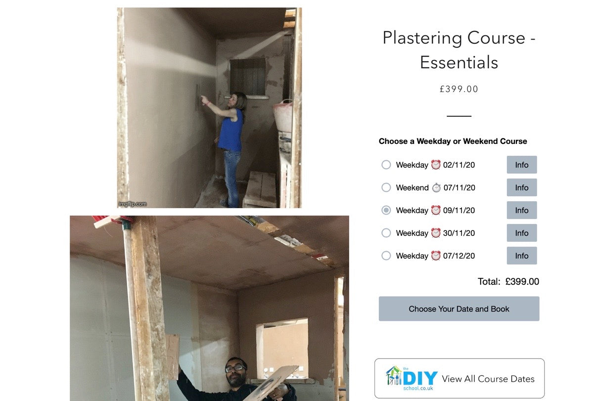 We've just added a November 9th Plastering Essentials Course – The DIY ...